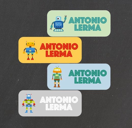 Waterproof Sports/Robots Name Labels – The Krafty Won