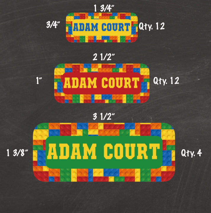 Waterproof Blocks Name Labels – The Krafty Won
